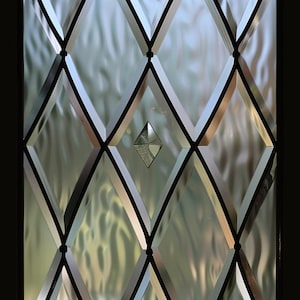 Custom Non Transparent Diamond Grid Stained Glass Window Privacy Film ...