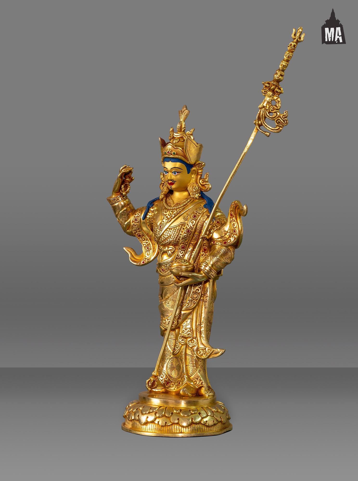 Standing Guru Rinpoche Statue Handcrafted Masterpiece - Etsy