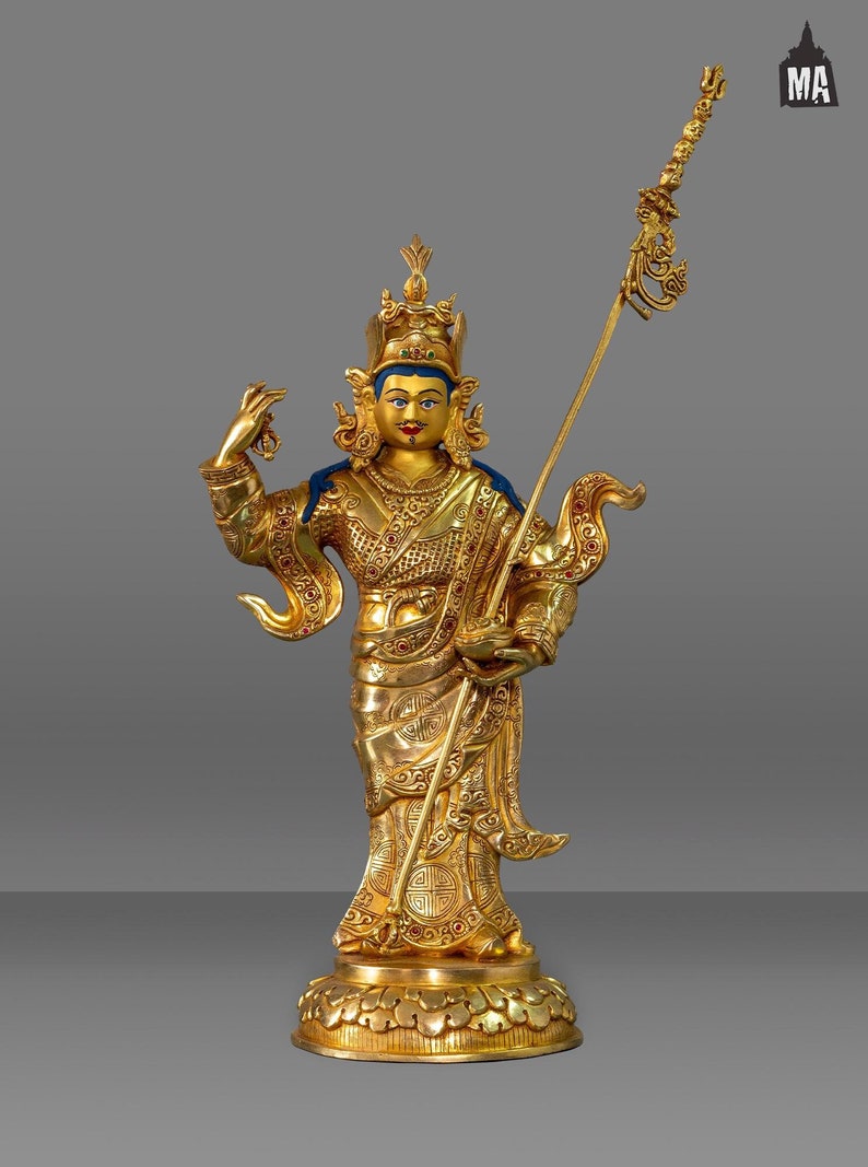 Standing Guru Rinpoche Statue Handcrafted Masterpiece - Etsy