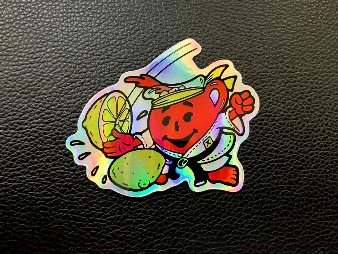 Kool-aid Man Karate Chop - Holographic 3in. Wide Vinyl Sticker - Etsy