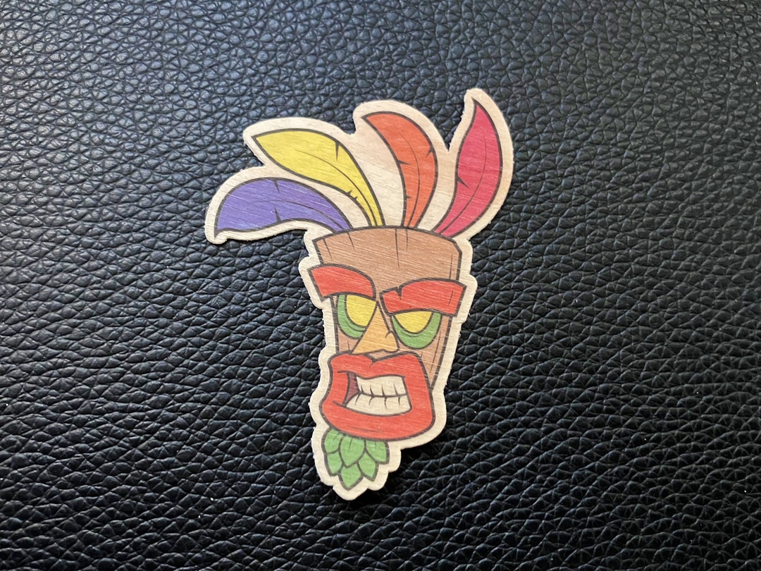 Aku Aku Mask - Wooden Sticker 2.5 In. Tall - Actual Thin Wood - Etsy