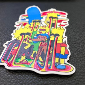 Rainbow Drippy Eyes - Simpsons Family Fan Art 3.5 In. Raised Spot UV ...