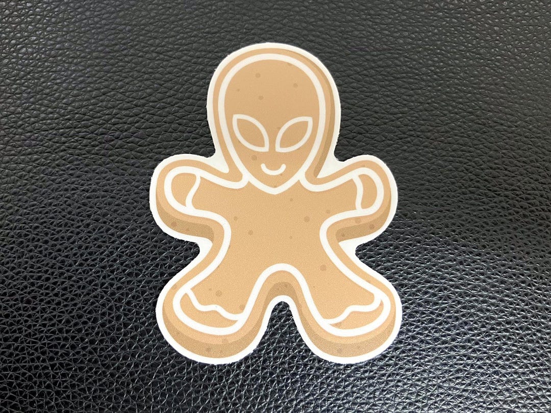 Alien Gingy! Original Art - 3.3 In. Tall Holographic Vinyl Sticker - Etsy