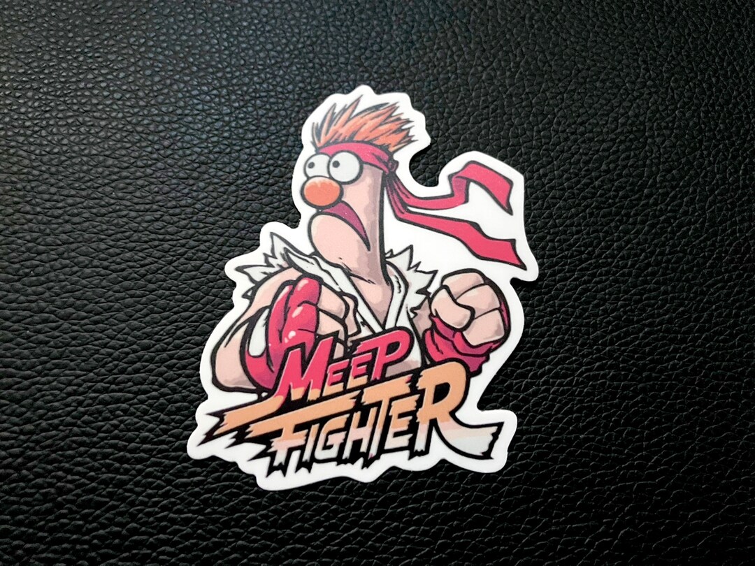 Meep Fighter - 3.3 In. Tall Durable Matte Vinyl Sticker - Beaker ...