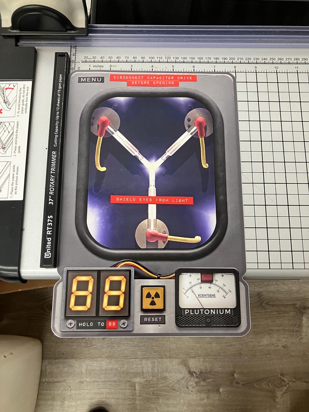New Large Size Realistic Flux Capacitor Glossy Vinyl Sticker - 12 In ...