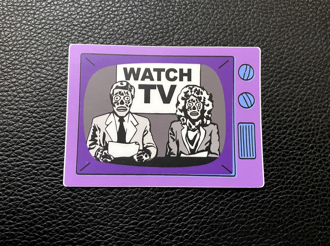 Mashup They Live and Simpsons TV - Matte 3 In. Wide Vinyl Stickers - Etsy