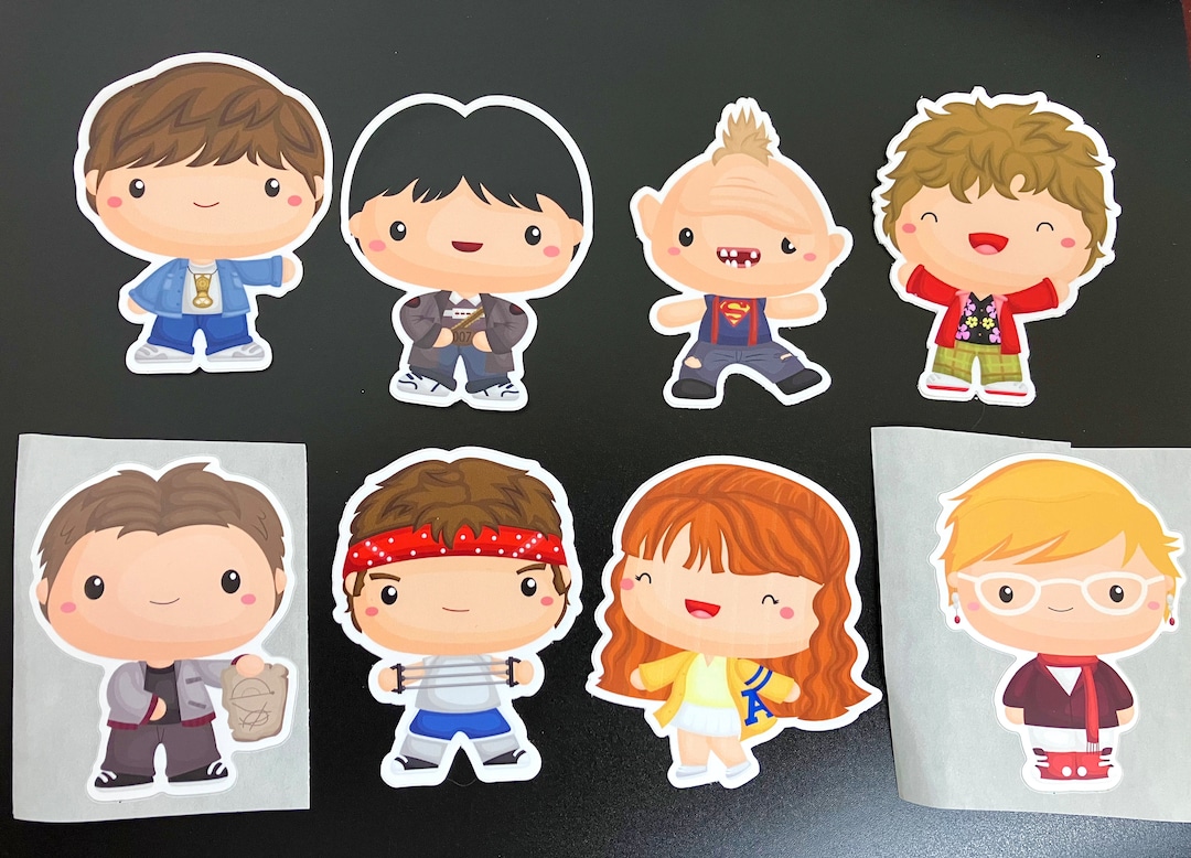 Goonies Illustrated Character Vinyl Stickers 3in. Tall - Collect Them ...