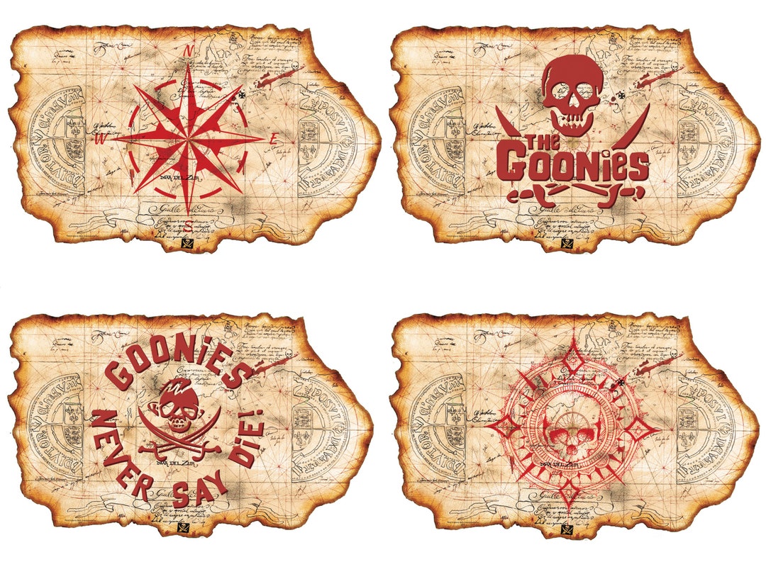 Goonies Map - Poster Size (18x24) Digital Print Files - 5 Variations - Etsy