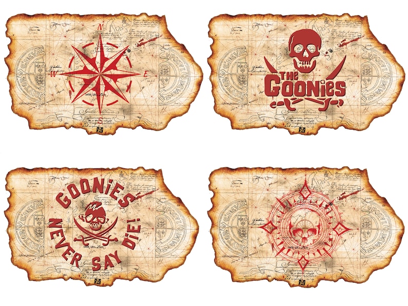 Goonies Map - Poster Size (18x24) Digital Print Files - 5 Variations - Etsy