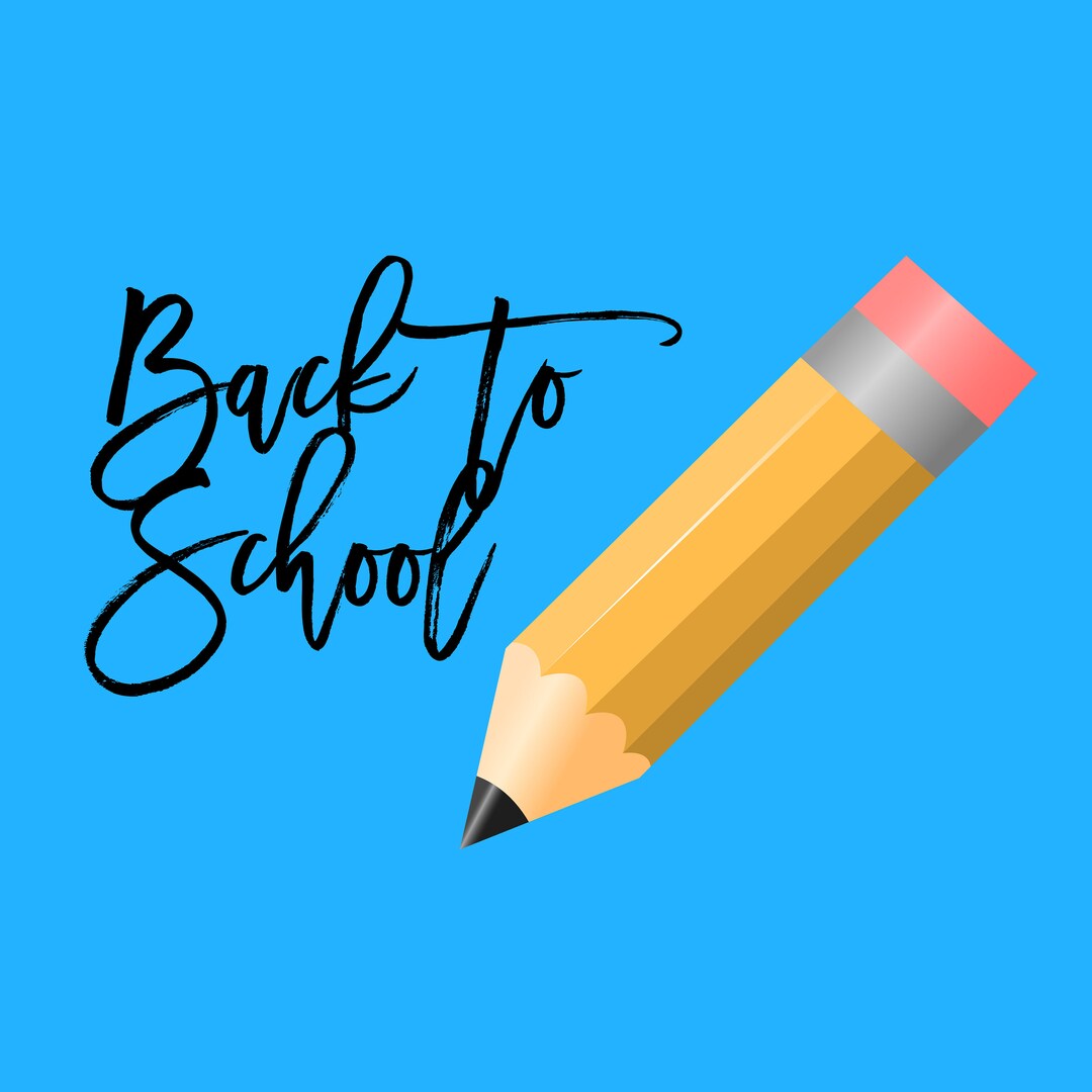 Back to School Png, Pencil Clip Art. Great for Shirts, Stickers, Mugs ...