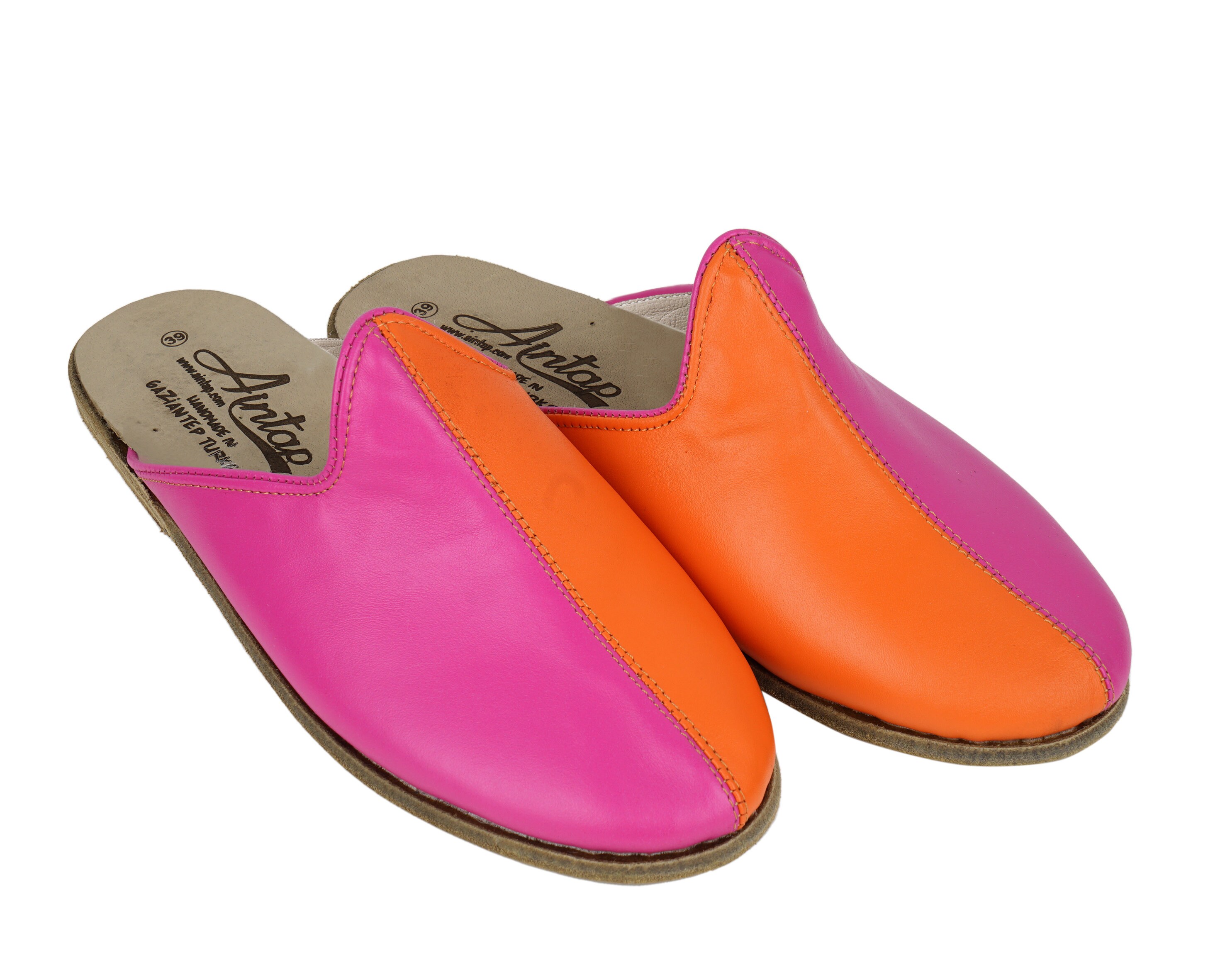 CUSTOM Color Women Mule Slippers Smooth Leather Handmade, Yemeni ...