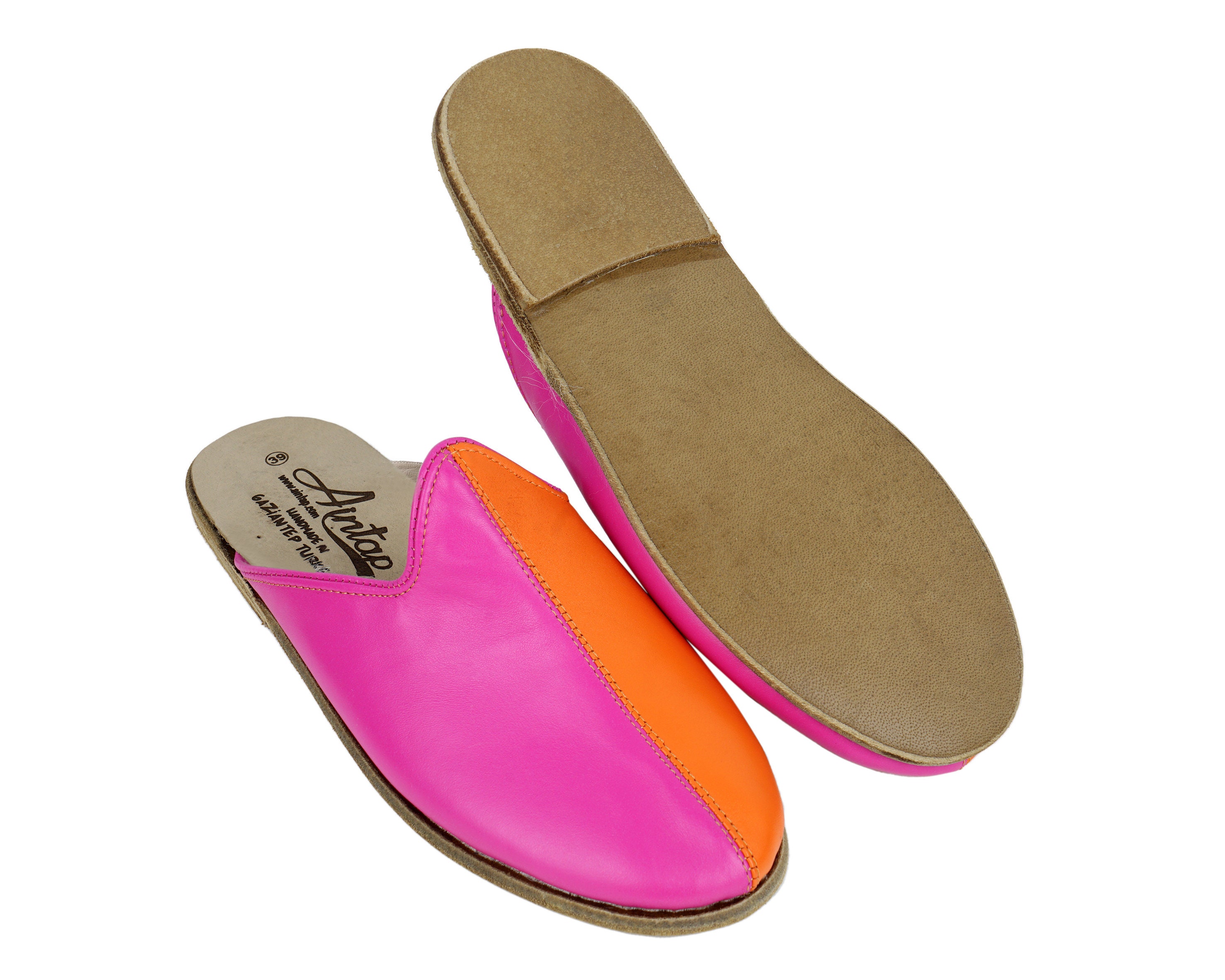 CUSTOM Color Women Mule Slippers Smooth Leather Handmade, Yemeni ...