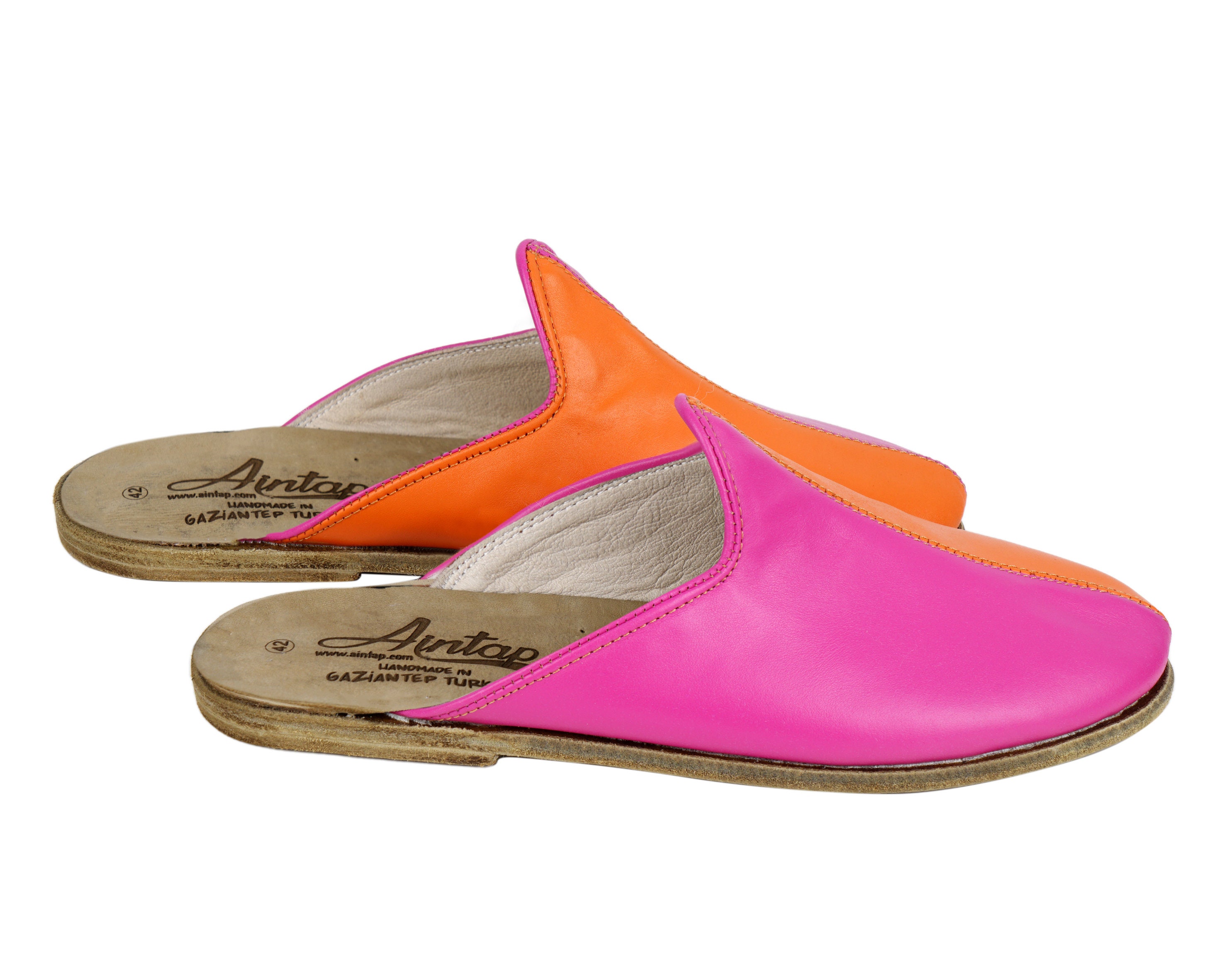 CUSTOM Color Women Mule Slippers Smooth Leather Handmade, Yemeni ...