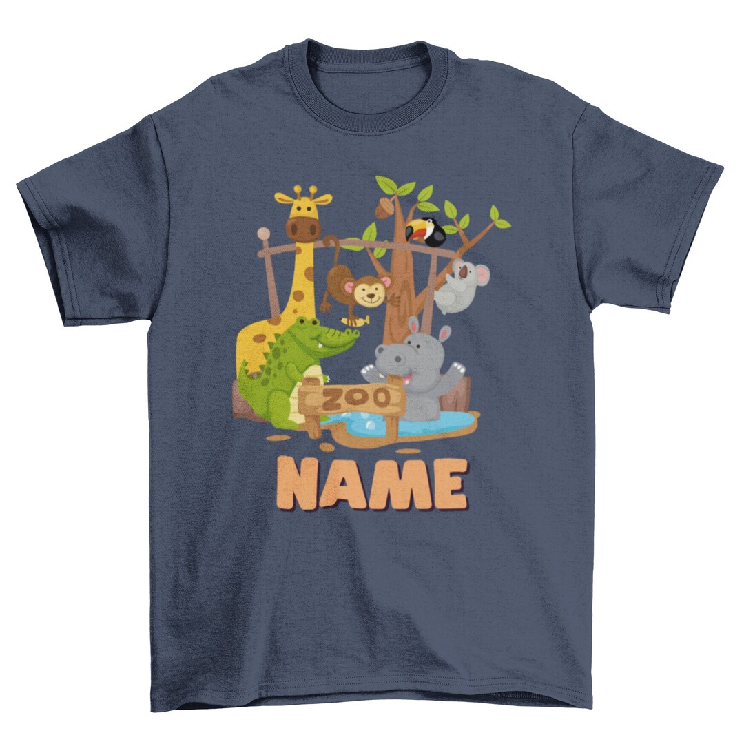 Customized Zoo Jungle Animals Print Shirt Design Lovely Personalized ...