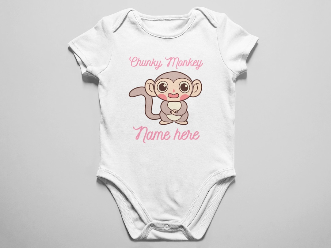 Personalized Baby Gift Chunky Monkey Bodysuit for Baby, Cute Little ...