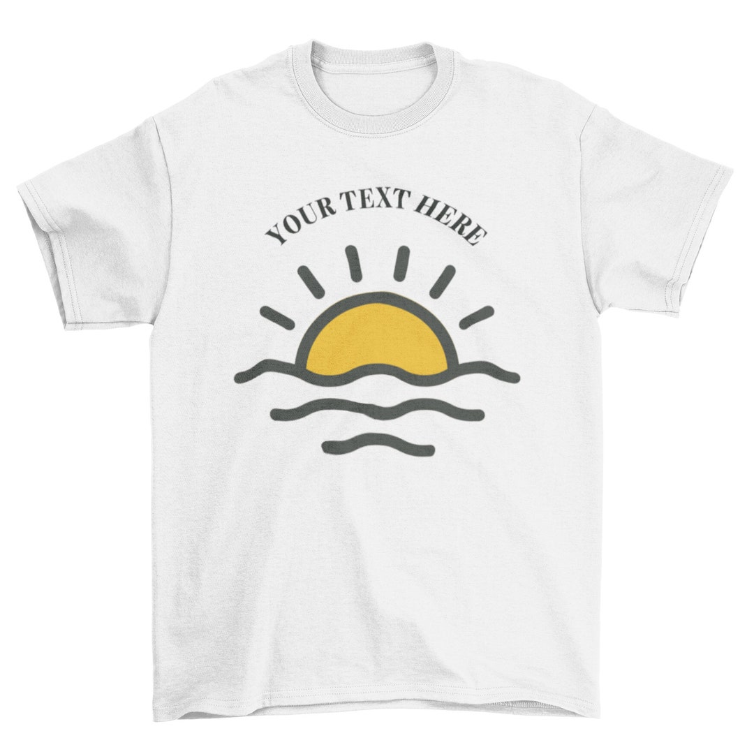 Customized Minimalist Sunset Shirt, Sun Shirt, Sunshine Shirt ...