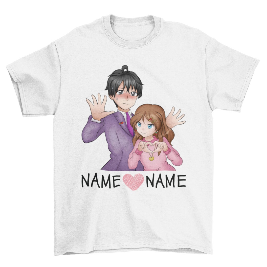 Customized Couple Sweet Anime, Introvert Boy and Extrovert Girl Shirt ...