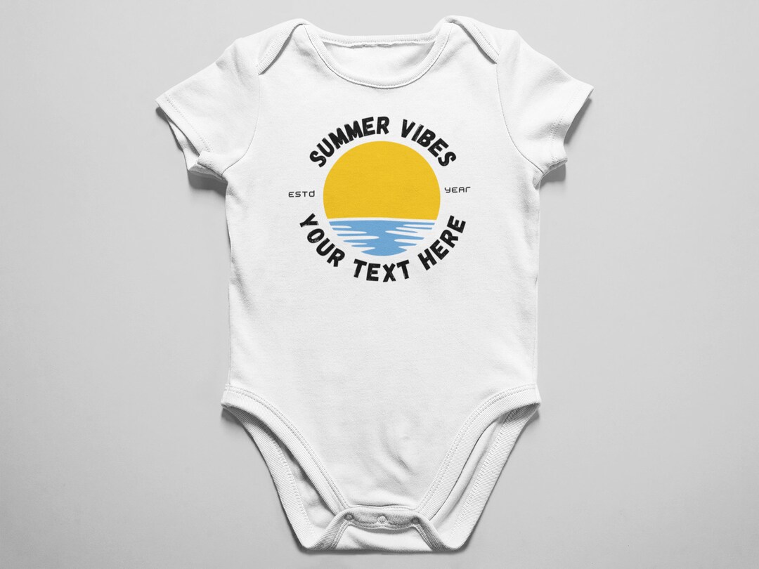 Customized Summer Vibes Forever Bodysuit, Sunset Bodysuit, Sun Design ...