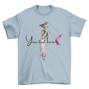 Customized 3d Butterfly Girl Shirt, Insect Shirt, Minimalist Shirt ...