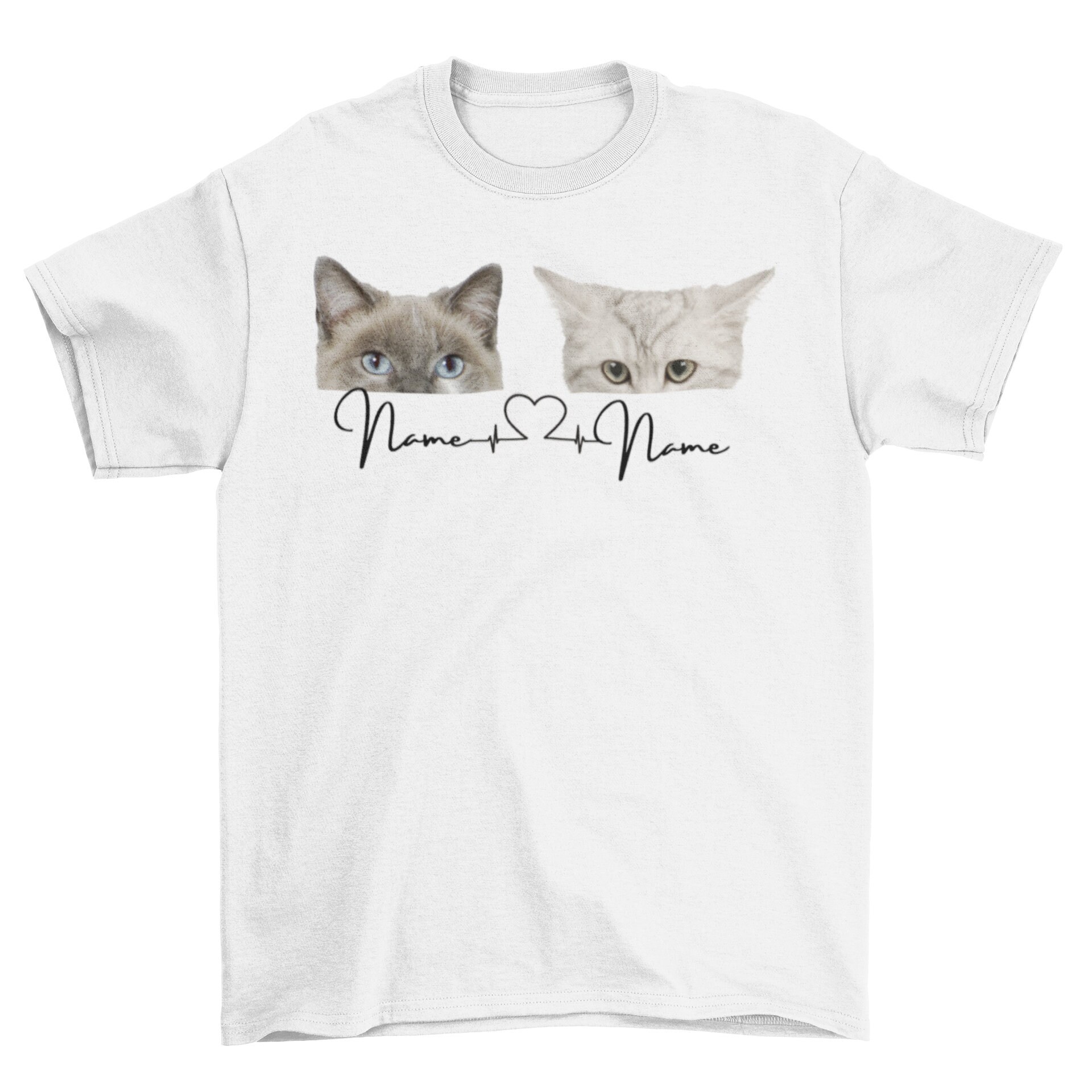 Customized Cat Ears Outline T-shirt Personalized Gift Shirt - Etsy