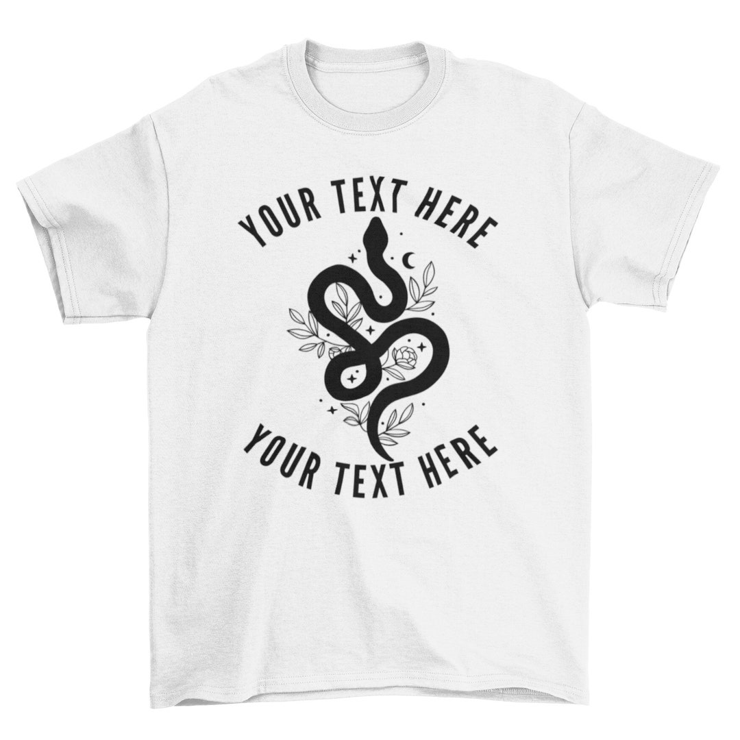 Customized Snake Shirt, Printed Graphic Design T-shirt - Etsy