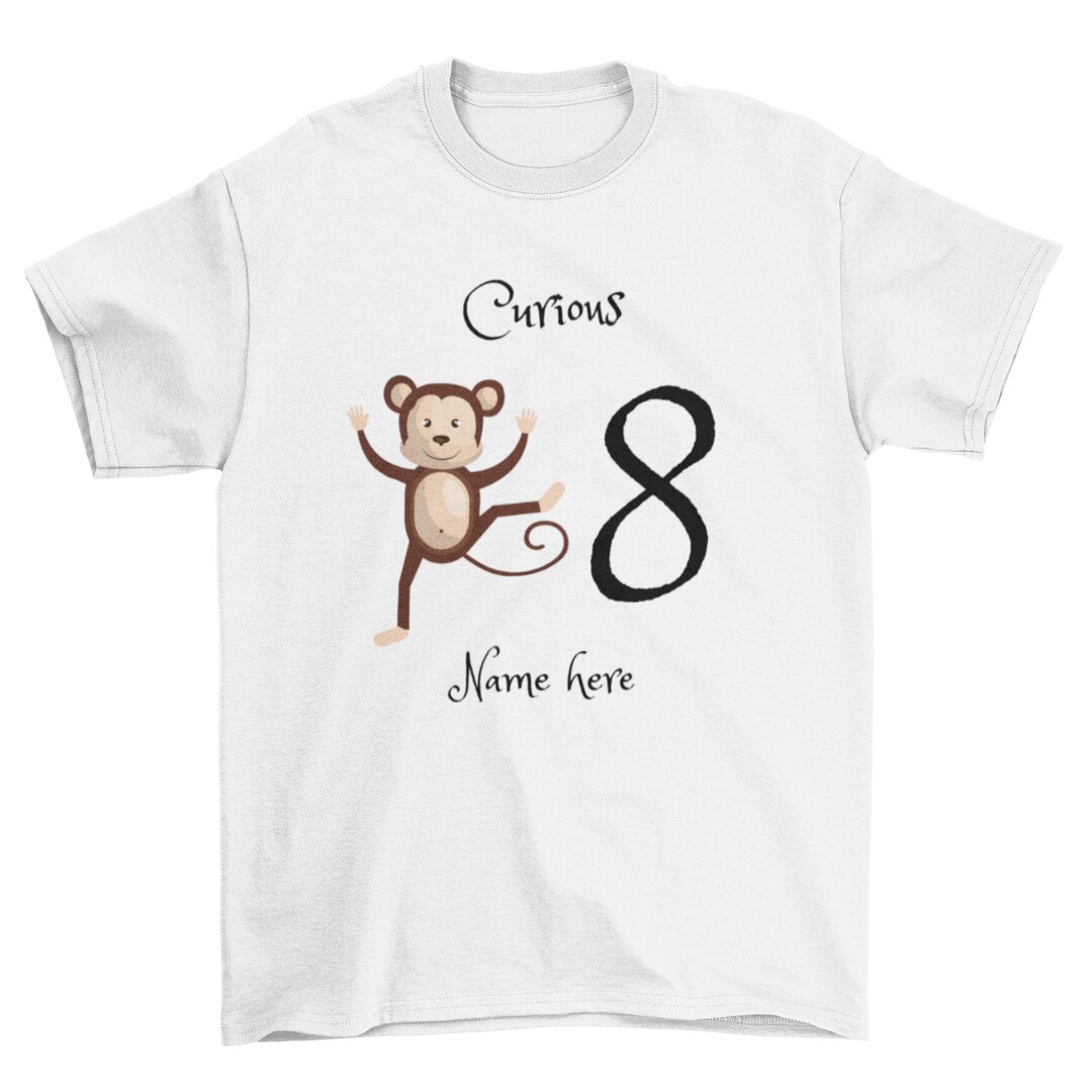 Personalized Curious Name Birthday Shirt Customized Name and Age ...