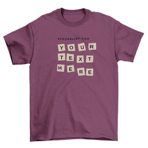 Customized Scrabble T Shirts Word, Scrabble T-shirt Featuring the Game ...