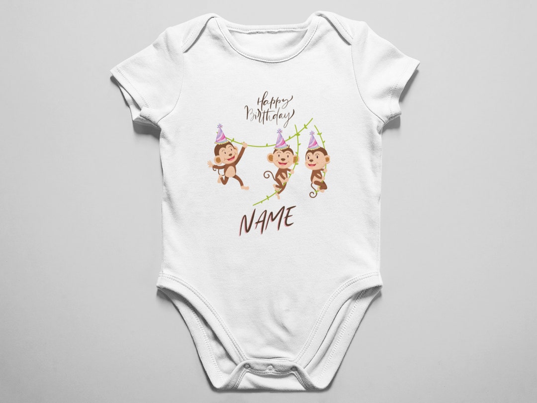 Customized First Monkey Birthday Personalized Birthday Monkey Shirt ...