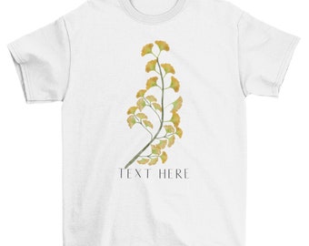 Ginkgo Leaf Shirt With Golden Ginkgo Leaves Nature Shirt Asian - Etsy