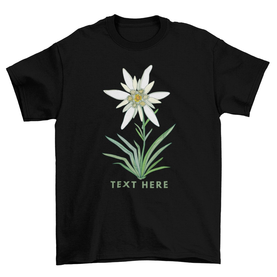 Customized Edelweiss Classic and Simple T-shirt, Printed Graphic Design ...