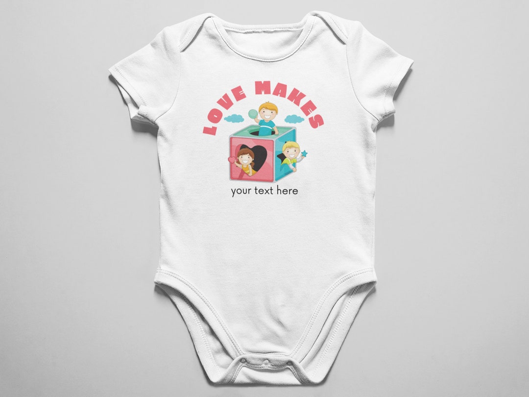Customized Love Makes a Family Bodysuit, Friendship Bodysuit, Playing ...