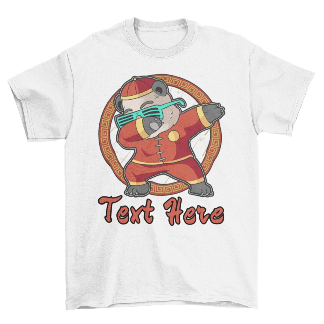Customized Panda Dab Shirt, Custom Text, Custom Design, Personalized ...