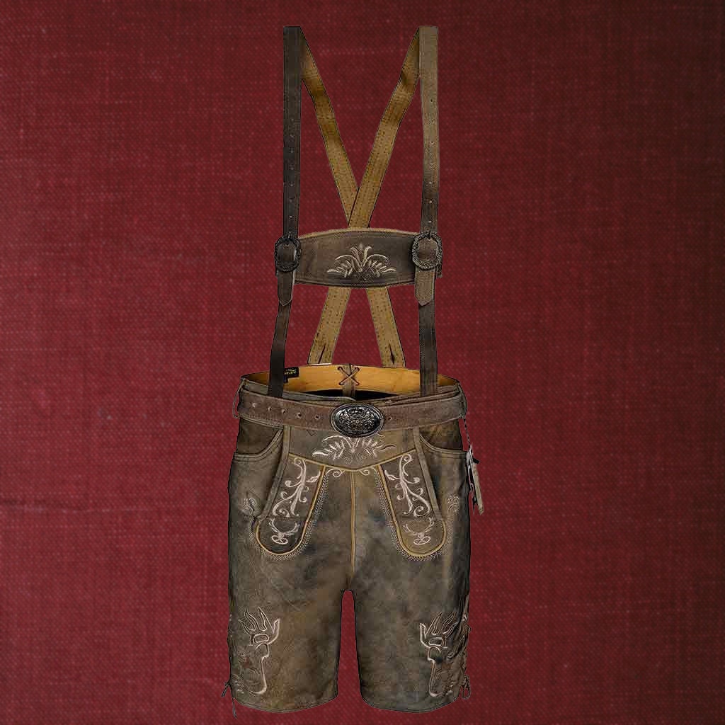 Antiqued Lederhosen Authentic Leather Suede Lederhosen Bavarian