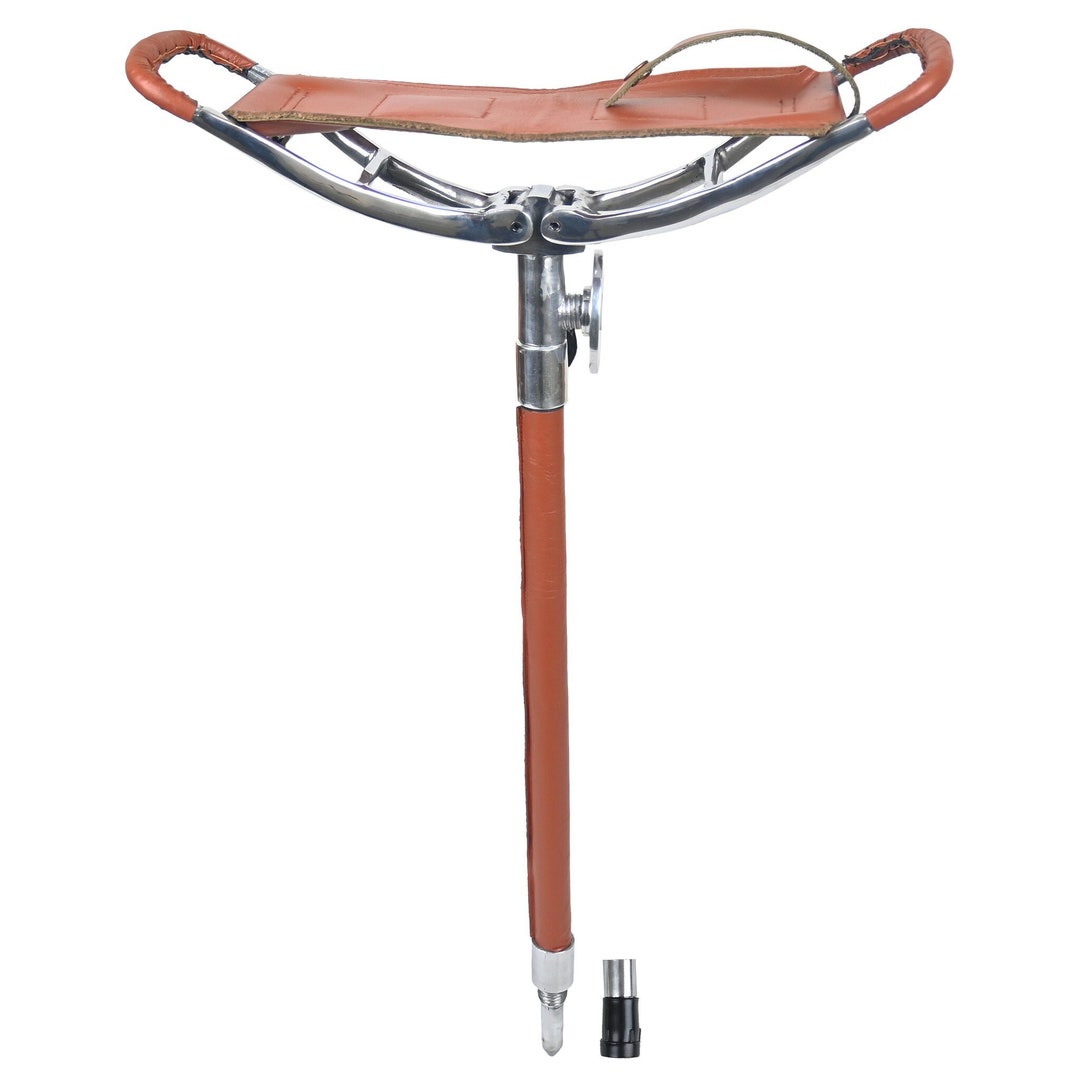Outdoor Shooting Stick Spectator Japanese Adjustable Leather Walking ...