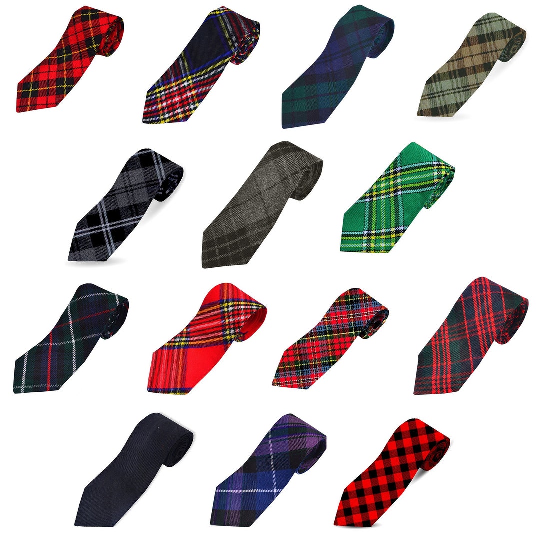 Scottish Neck Tie Tartan Outfit Traditional Plaid Tie Highlander ...