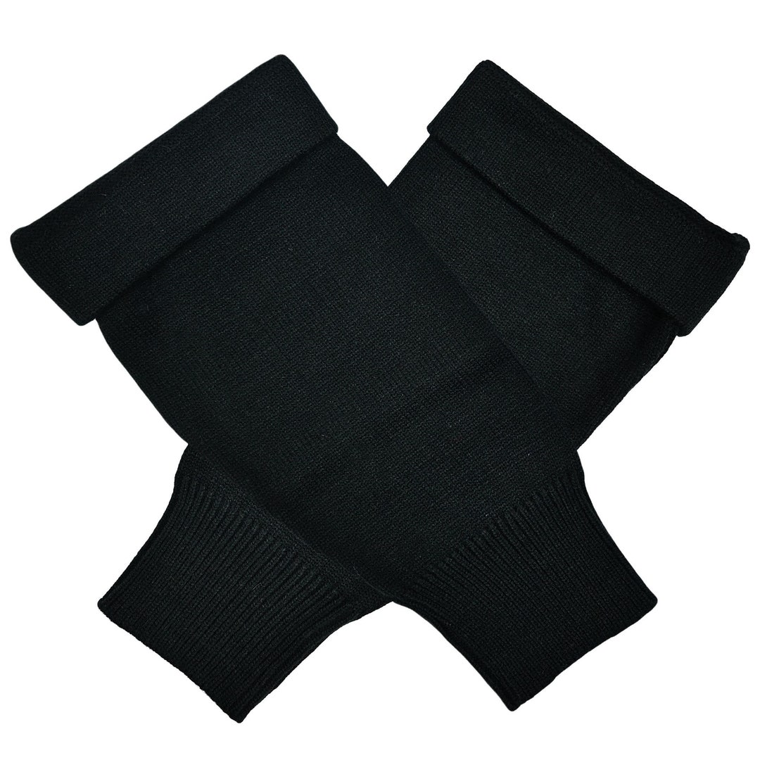 Traditional Scottish Kilt Hose Top Plain Black Highlanders Hose Tops ...