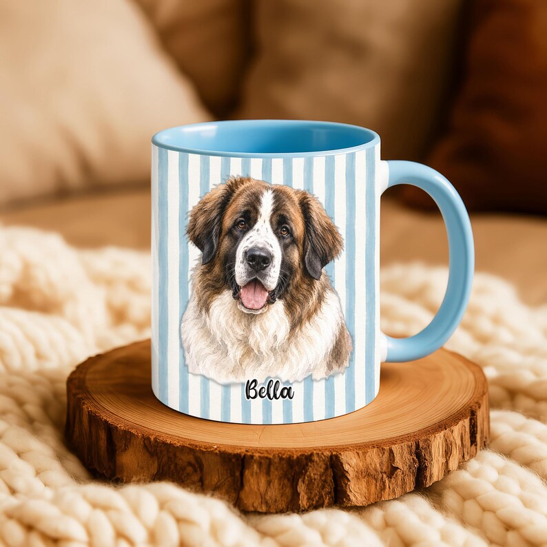 Personalized Moscow Watchdog Stripe Mug, Gotcha Day Custom Dog Mom ...
