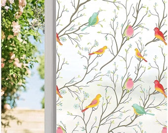 Stained Glass Bird Window Film - Etsy