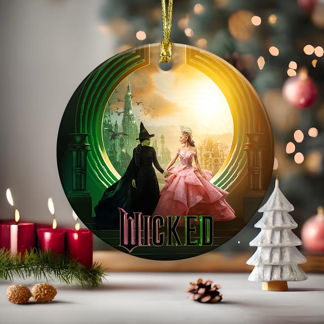Wicked Christmas Ornament, Wicked the Musical, Ceramic Ornament, Wicked ...