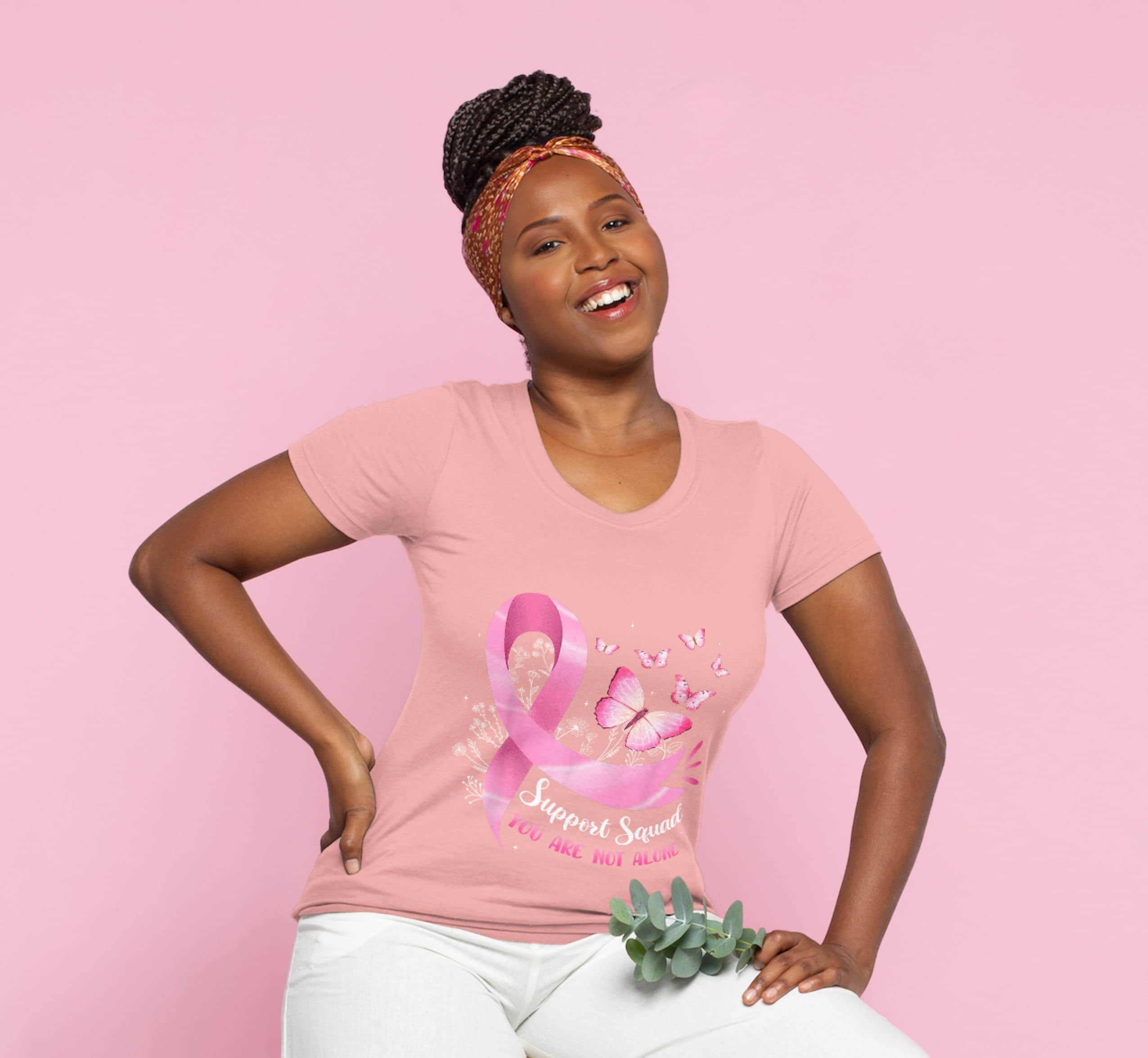 Support Squad Breast Cancer Awareness Pink Ribbon Butterfly Digital PNG ...