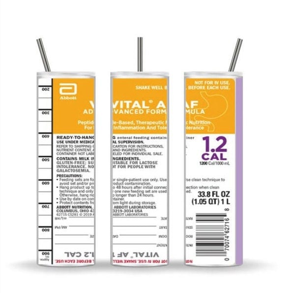 Tumbler Vital AF Tube Feeding Sublimation Dishwasher Safe ICU Nurse ...