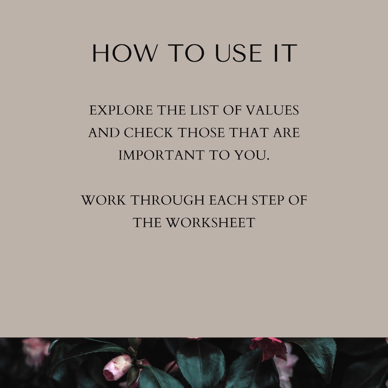 Discover Your Core Values. Printable Worksheet for Self-discovery ...