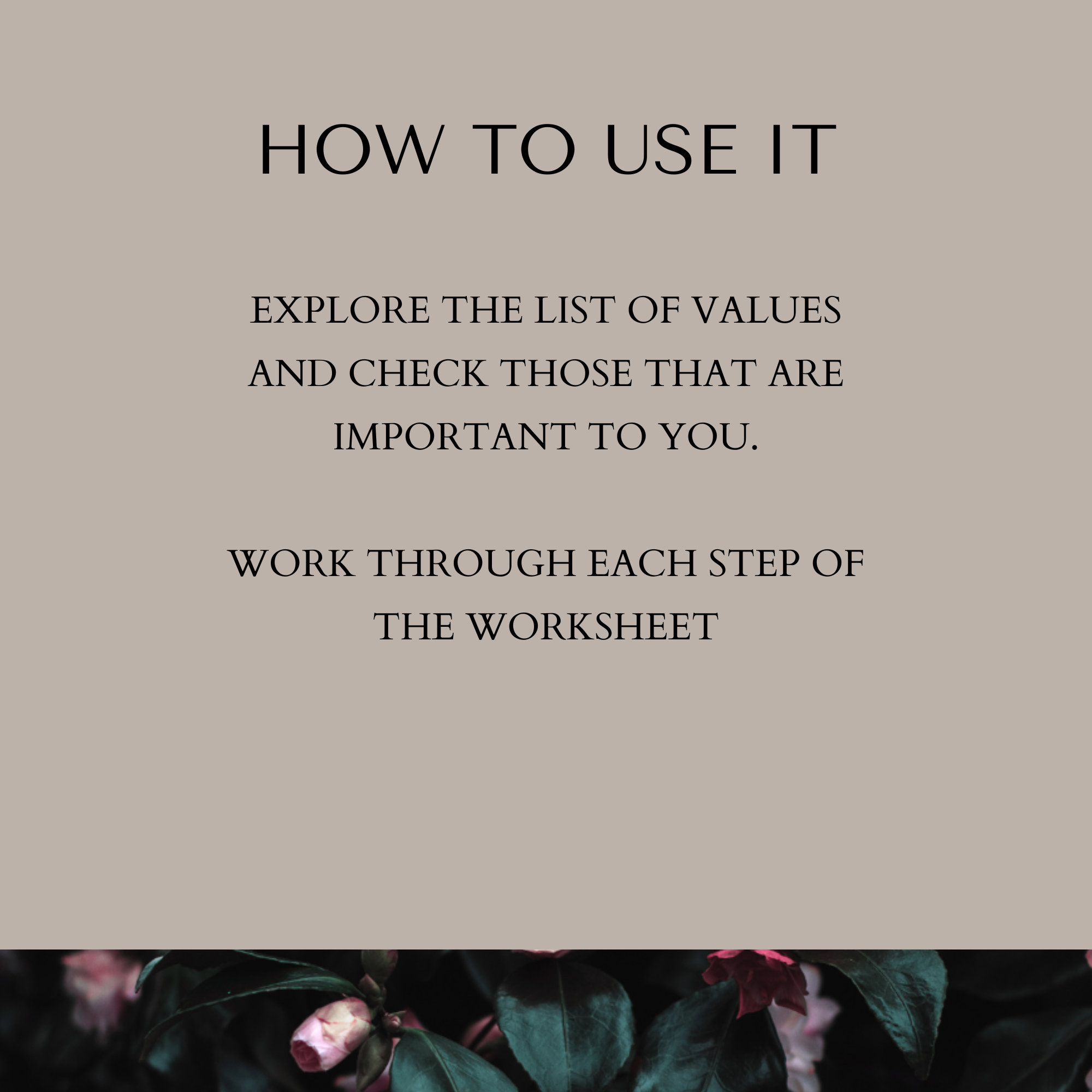 Discover Your Core Values. Printable Worksheet for Self-discovery ...