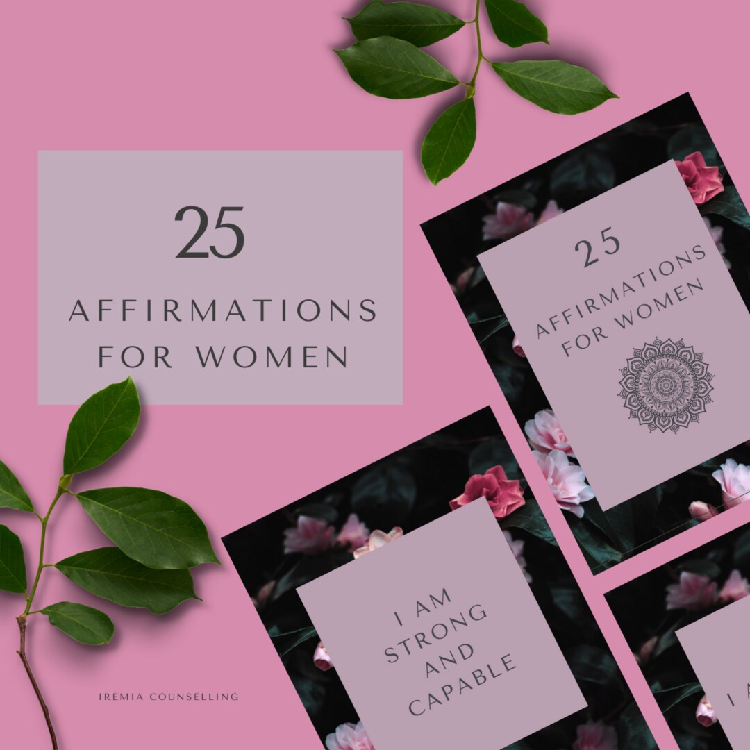 Affirmation Cards for Women. Increase Confidence and Self Love. Instant ...