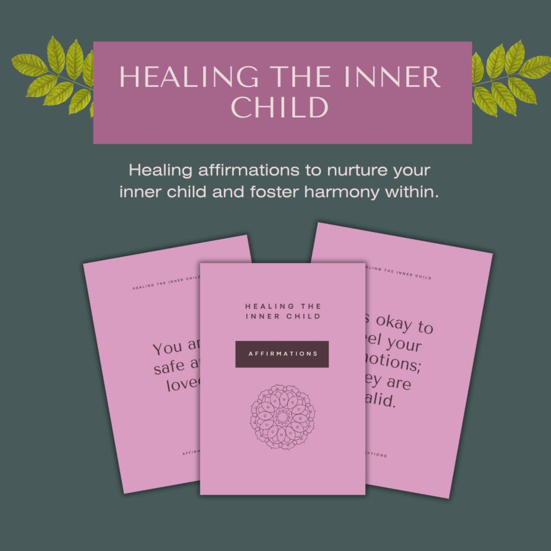 Nurturing Your Inner Child: Affirmation Cards - Etsy