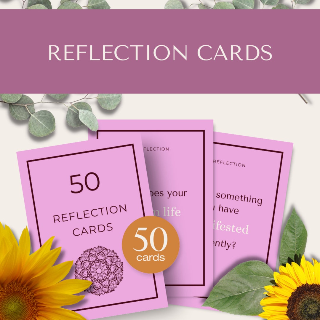 Reflection Cards. Self-reflection Tool to Help You Build - Etsy