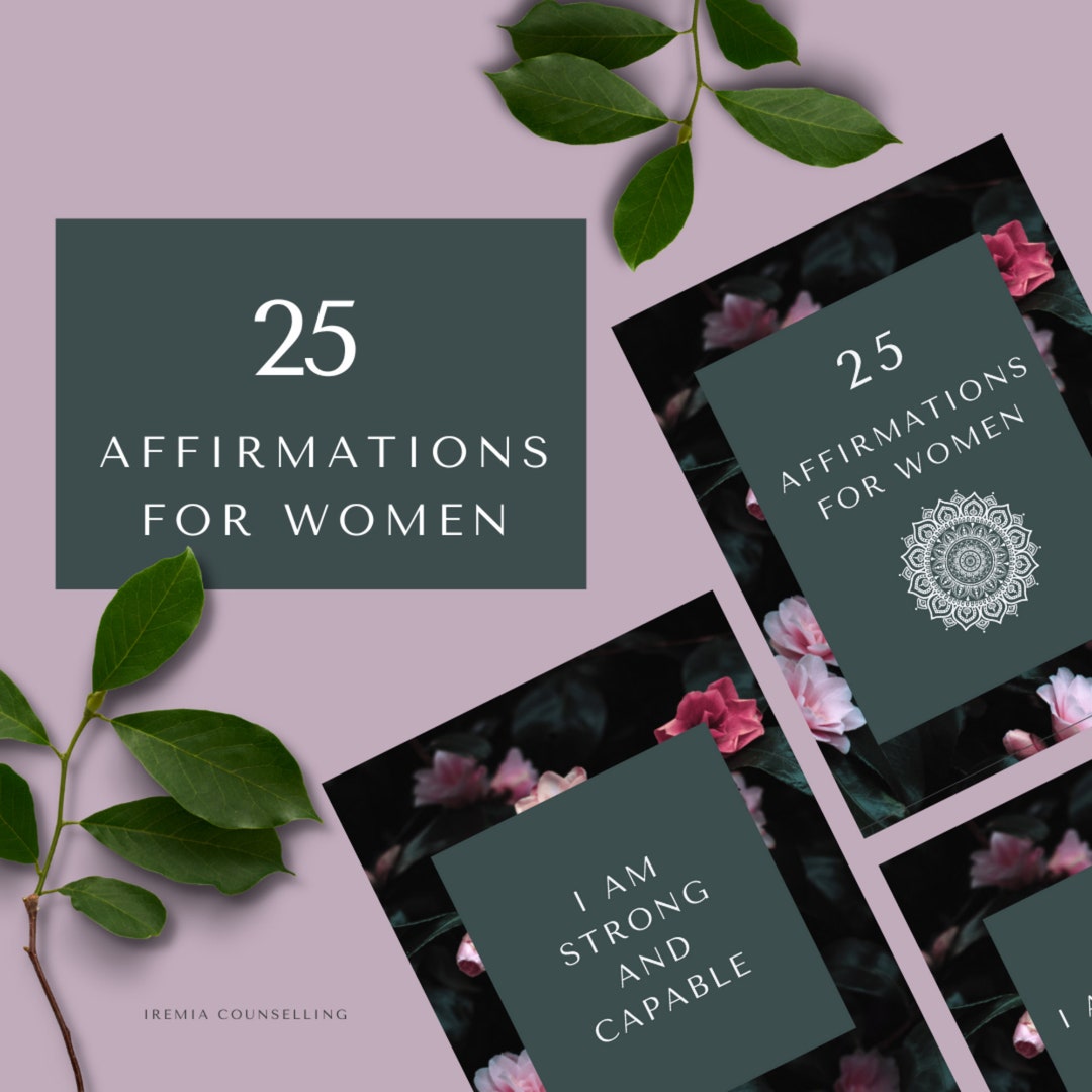 Affirmation Cards for Women. Increase Confidence and Self Love. Instant ...