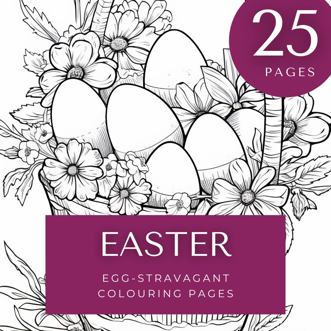 Get Creative This Easter With Printable Colouring Pages. Ideal for Kids ...