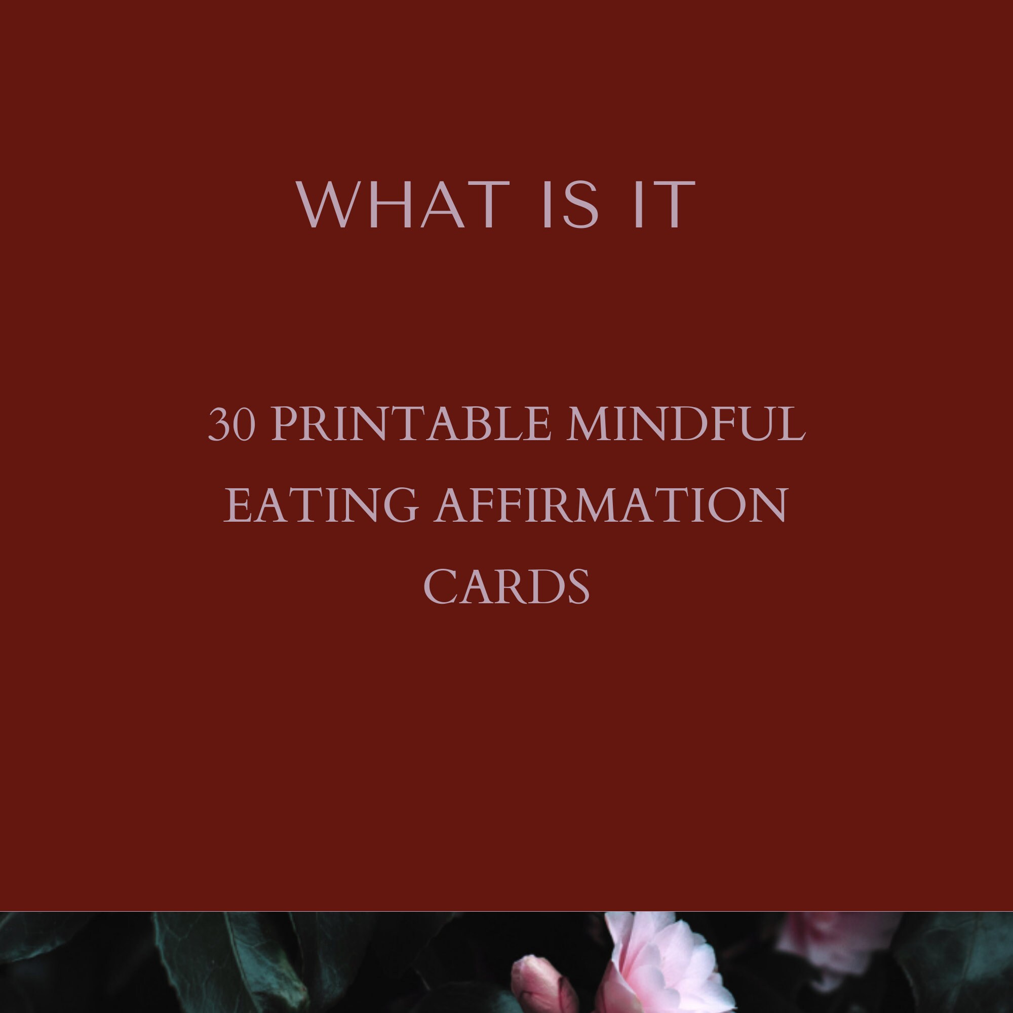 Mindful Eating Affirmations. Printable Cards. PDF. Instant Download. - Etsy
