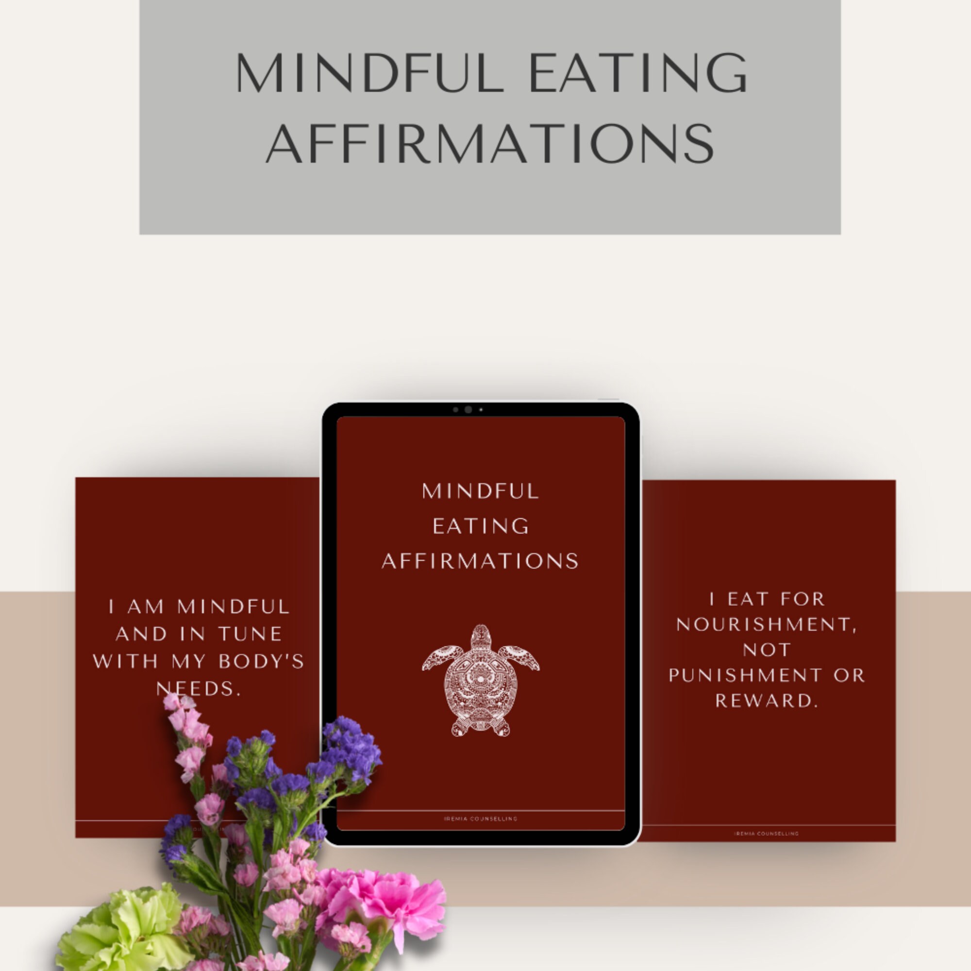 Mindful Eating Affirmations. Printable Cards. PDF. Instant Download. - Etsy